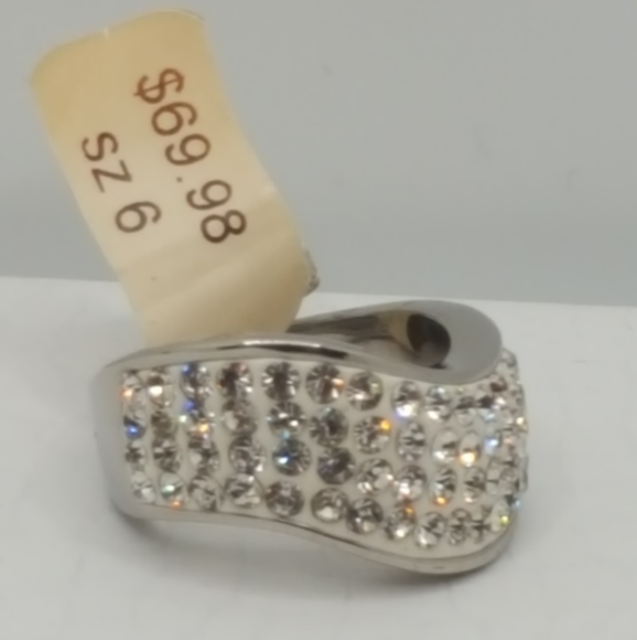 Jewelry | Steel Revolt Ring Cz Dia Sz6 | Poshmark